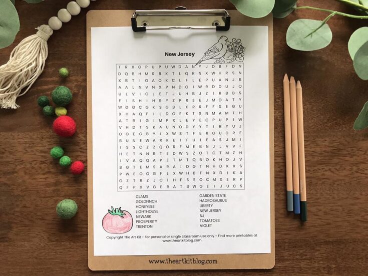 New Jersey Word Search Coloring Page {FREE Printable Download!} - The ...