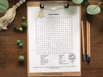 North Dakota Word Search Coloring Page {FREE Printable Download!} - The ...