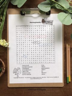 Pennsylvania Word Search Coloring Page {FREE Printable Download!} - The ...