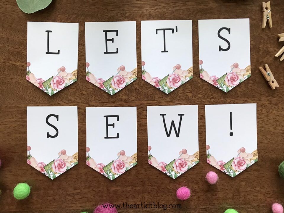 Let's Sew Sewing Banner {FREE PRINTABLE DOWNLOAD!} - The Art Kit
