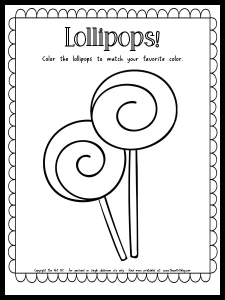 Lollipop Template Printable