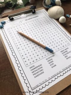 Shark Word Search {FREE PRINTABLE DOWNLOAD} - The Art Kit