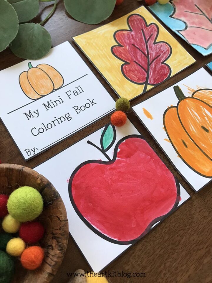 Mini Fall Coloring Pages {FREE PRINTABLE DOWNLOAD!} - The Art Kit