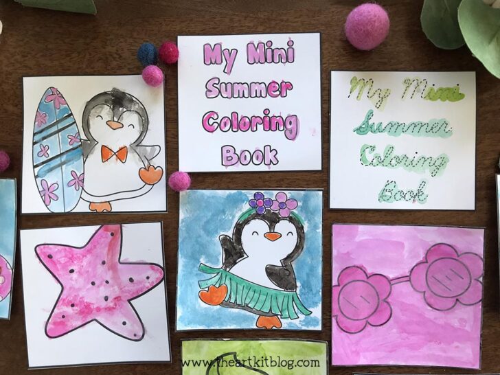 CUTE! Mini Summer Coloring Pages {FREE PRINTABLE DOWNLOAD!} - The Art Kit