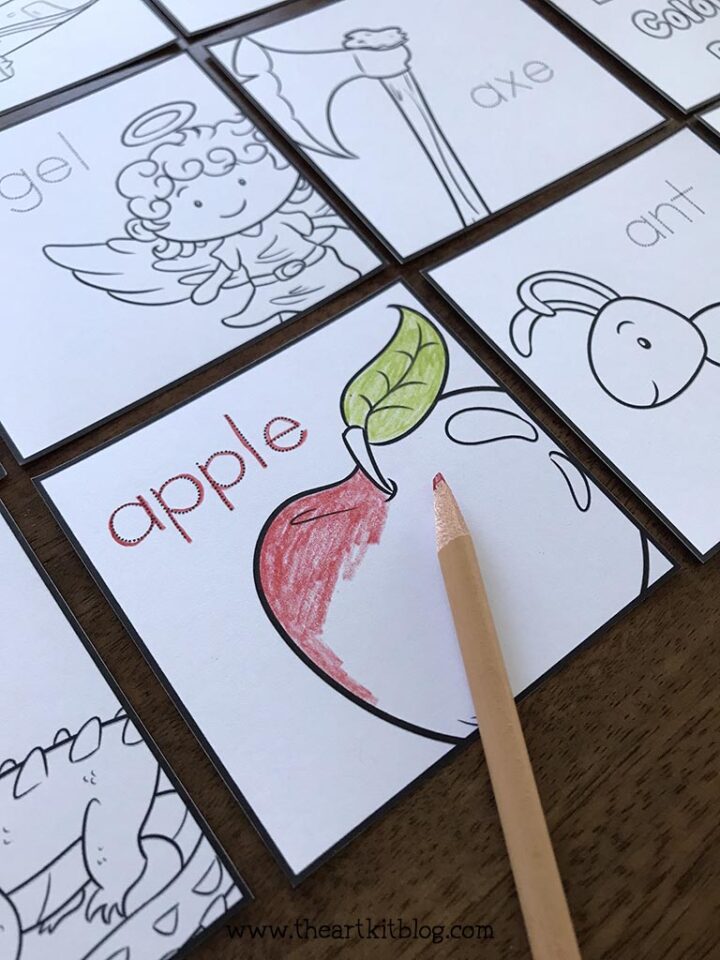 Mini Letter A Coloring Pages {FREE PRINTABLE PDF DOWNLOAD!} - The Art Kit