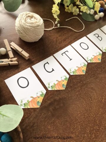 October Banner {FREE PRINTABLE!} - The Art Kit