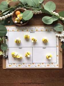 Part Part Whole Mat - Bee Themed {FREE PRINTABLE!} - The Art Kit