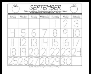 september printable calendar apple bible verse coloring page dated copy ...