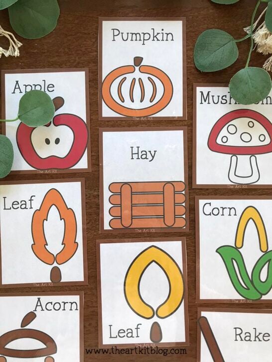 Fall Playdough Mats (Free Printable) - The Art Kit
