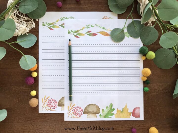 FREE Printable Lined Paper (Fall-Themed!) - The Art Kit