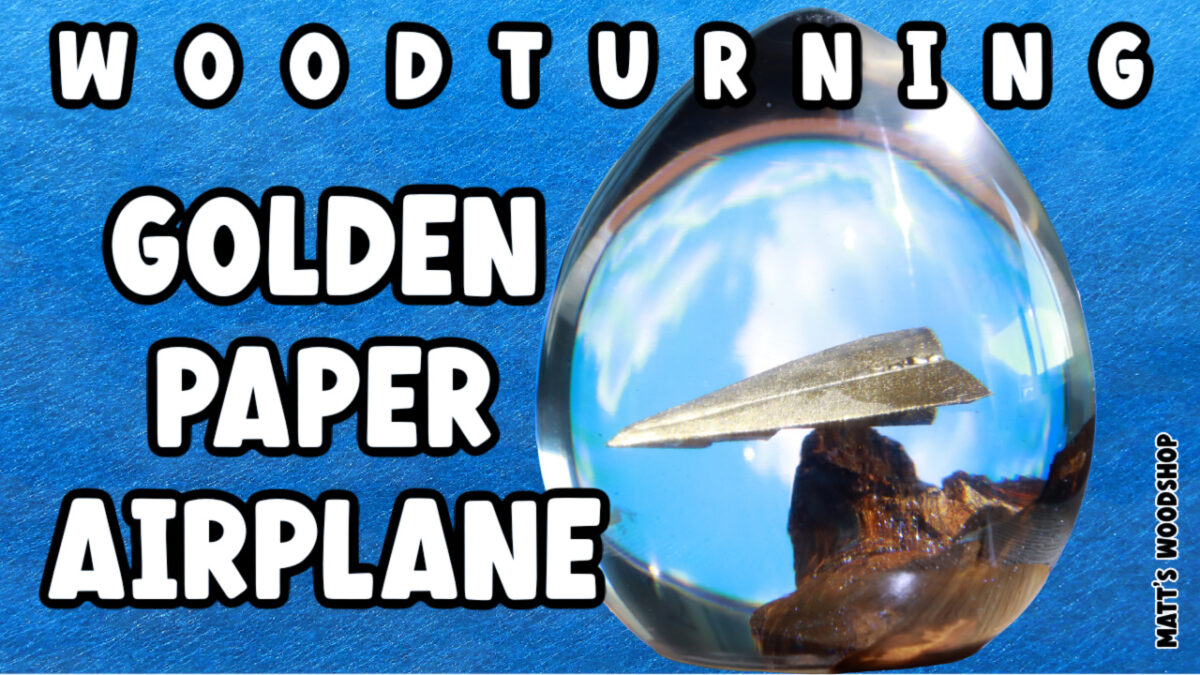 Woodturning a Golden Paper Airplane (VIDEO!) - The Art Kit