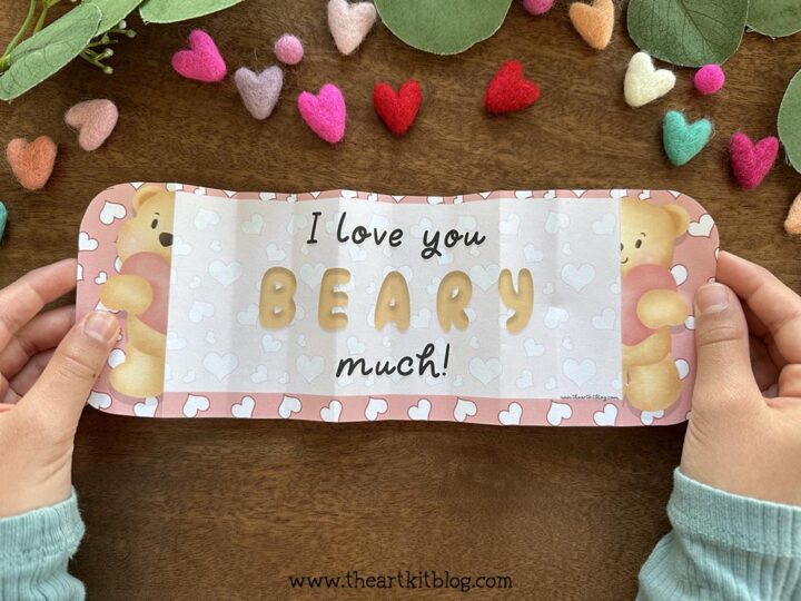 I Love You Beary Much: Cute Accordion Fold Card! {FREE PRINTABLE ...