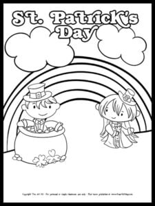 St. Patrick's Day Coloring Page {FREE PRINTABLE!} - The Art Kit
