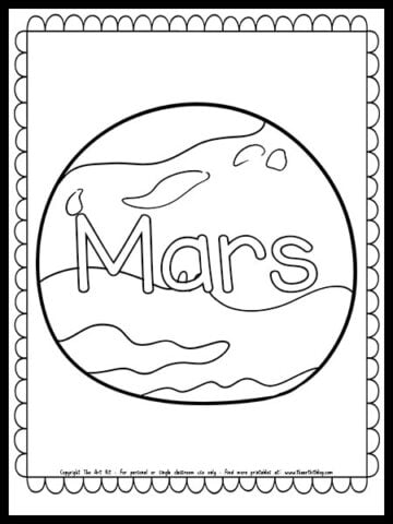 Mars Coloring Page {FREE PRINTABLE} - The Art Kit