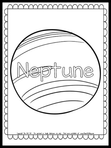 Neptune Coloring Page {FREE PRINTABLE} - The Art Kit