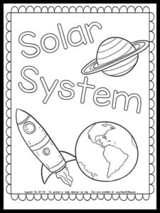 Solar System Space Coloring Page {FREE PRINTABLE} - The Art Kit