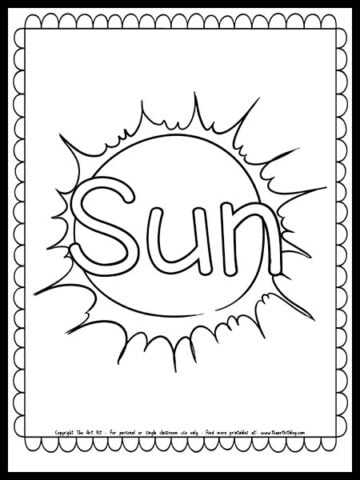 Sun Coloring Page {FREE PRINTABLE} - The Art Kit
