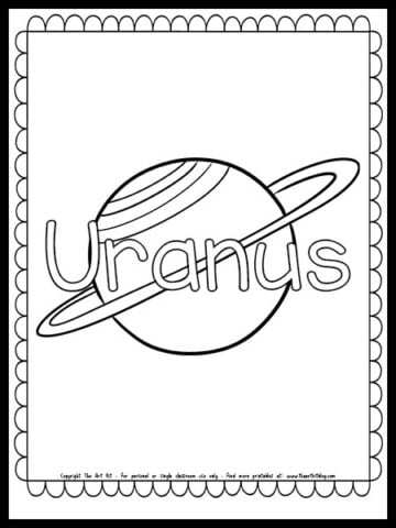 Uranus Coloring Page {FREE PRINTABLE} - The Art Kit