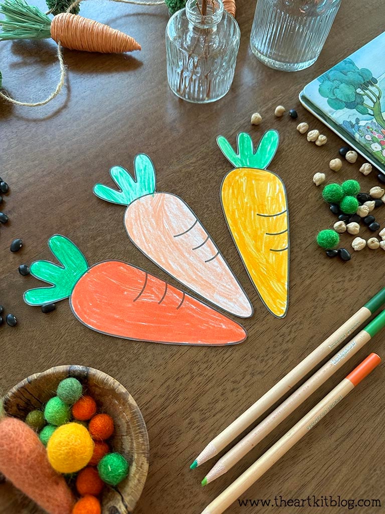 Carrot Template For Art Activity