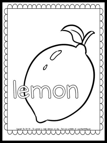 fruit lemon coloring page_the art kit copy - The Art Kit