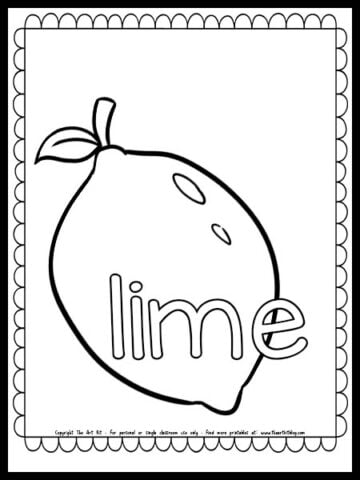 Lime Coloring Page {FREE PRINTABLE!} - The Art Kit