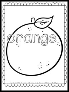 fruit orange coloring page_the art kit copy - The Art Kit
