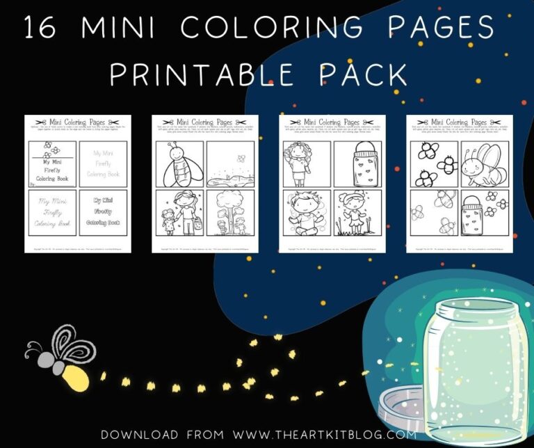 Mini Coloring Pages Archives - The Art Kit