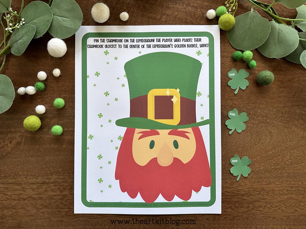 Kindergarten Album St Patrick's Day Party Game - Pin The Hat On The ...