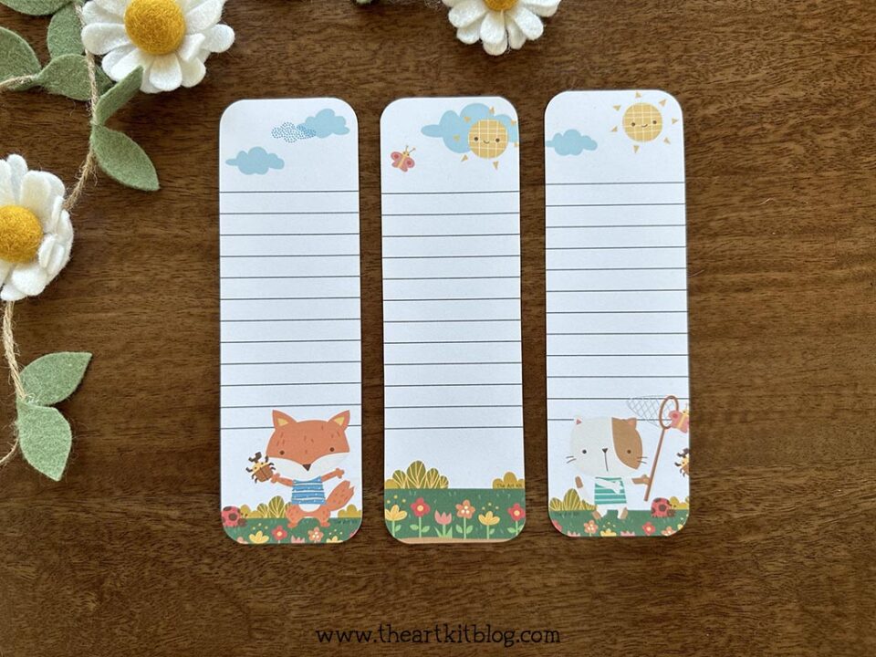 Cute Lined Bookmarks: Spring Animals + Friends (Free Printable) - The ...
