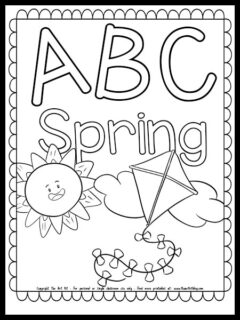 ABC Spring FREE Coloring Page - The Art Kit