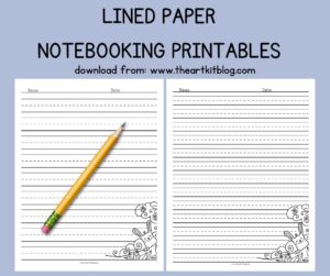 Lined Handwriting Paper for Spring (Free Printable PDF) - The Art Kit