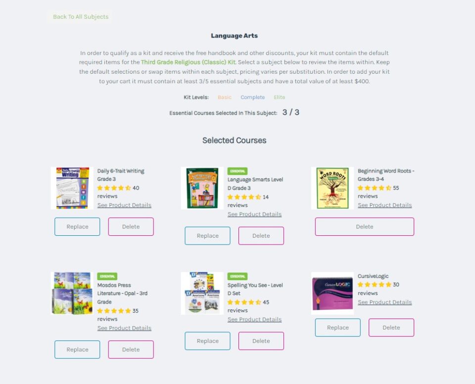 Timberdoodle CUSTOM Third-Grade Curriculum Kit Review - The Art Kit