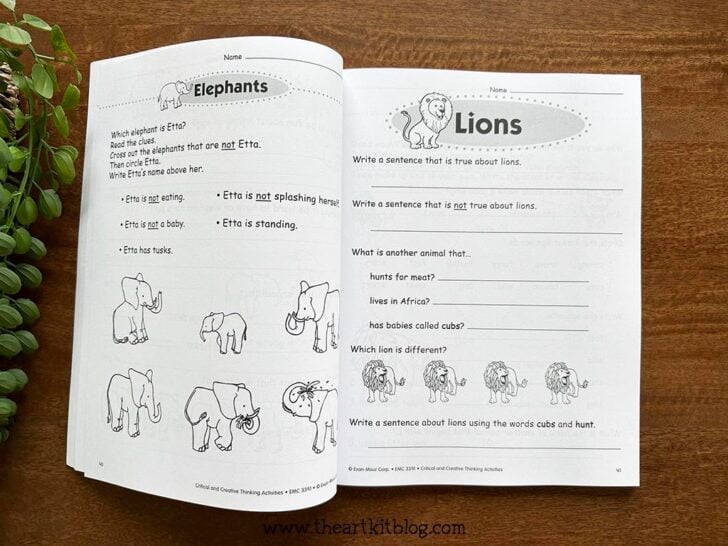 Critical and Creative Thinking Activities Grade 1: Evan-Moor Workbook ...