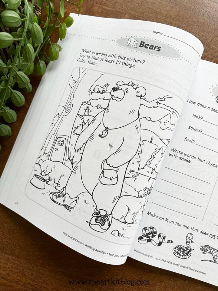 Critical and Creative Thinking Activities Grade 1: Evan-Moor Workbook ...