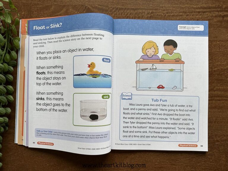 Smart Start STEM Pre K: Evan Moor Workbook Review - The Art Kit