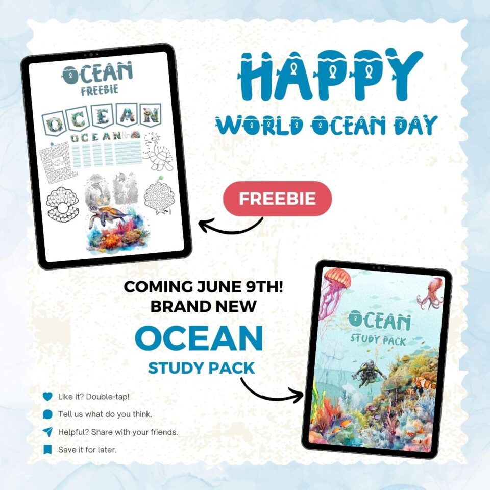 Printable Ocean Study Pack + FREEBIE PACK! - The Art Kit