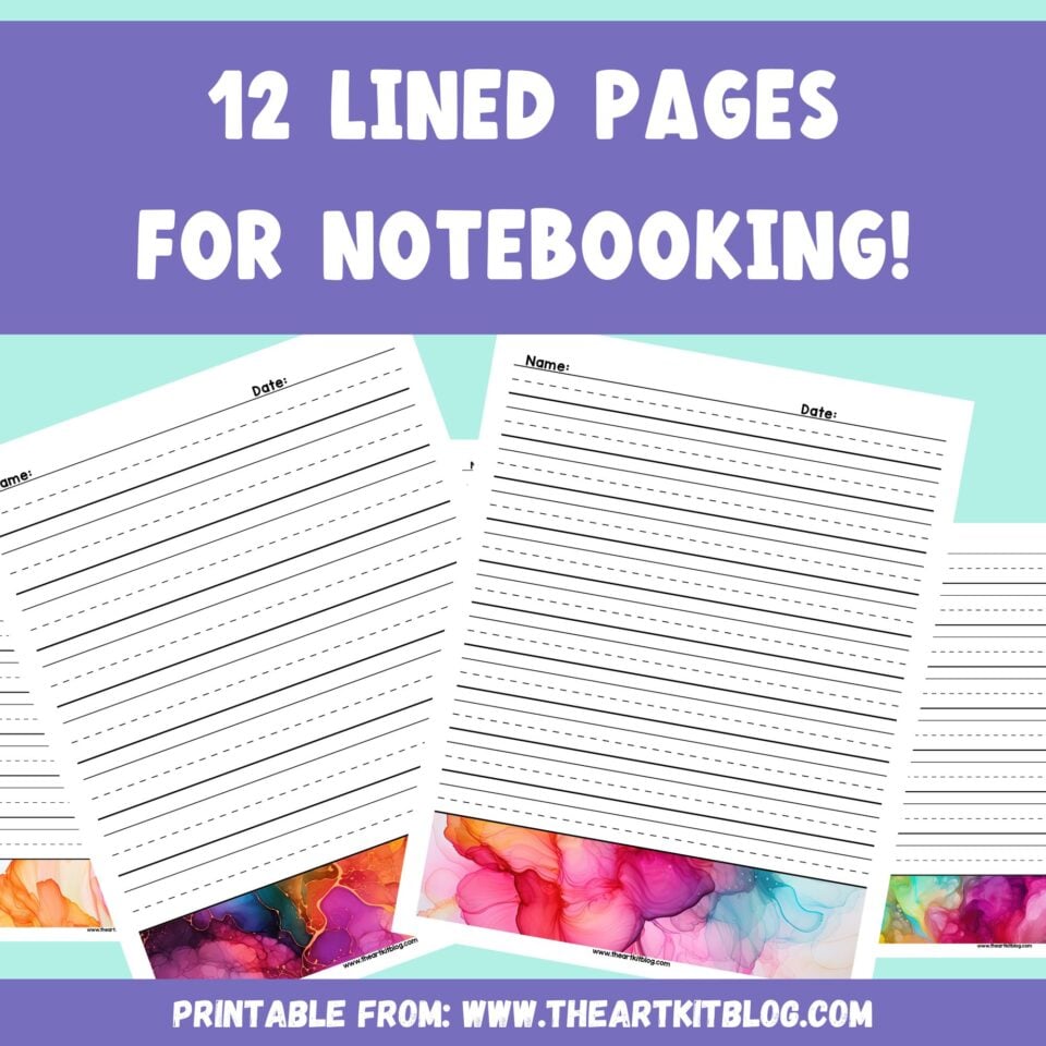 30 Colorful Fruit-Lined Paper Pages for Notebooking (FREE PRINTABLE ...
