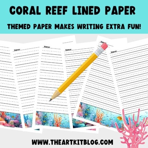 Coral Reef Lined Paper for Notebooking (FREE PRINTABLE PACK!) - The Art Kit