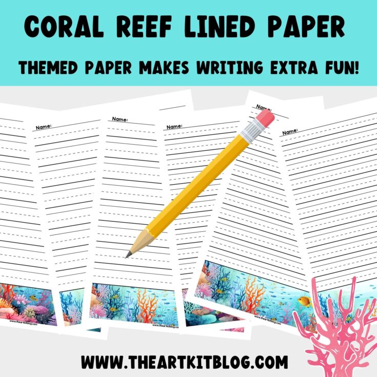 Coral Reef Lined Paper for Notebooking (FREE PRINTABLE PACK!) - The Art Kit
