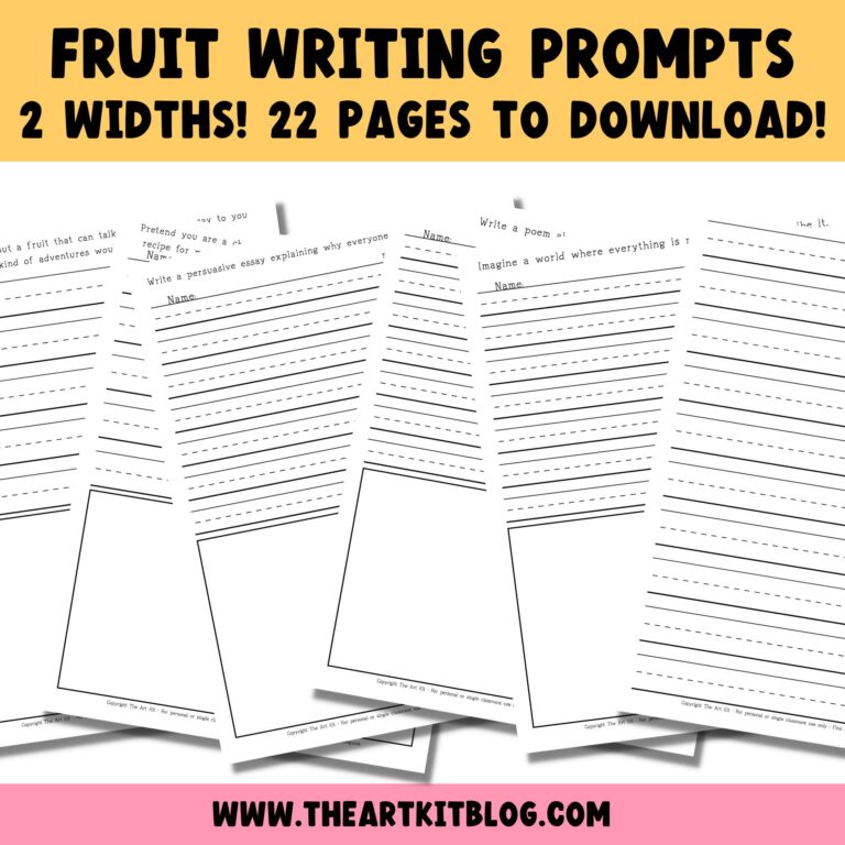 22 Fruit-Themed Creative Writing Prompt Pages for Kids (FREE PRINTABLE ...
