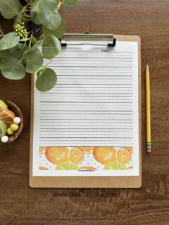 30 Colorful Fruit-Lined Paper Pages for Notebooking (FREE PRINTABLE ...