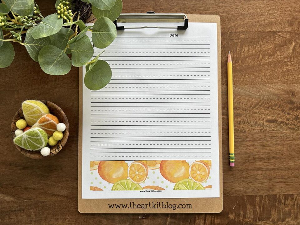 30 Colorful Fruit-Lined Paper Pages for Notebooking (FREE PRINTABLE ...