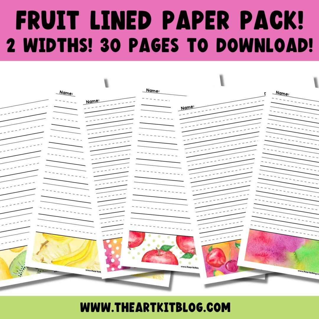 30 Colorful Fruit-Lined Paper Pages for Notebooking (FREE PRINTABLE ...