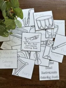 mini band instruments coloring pages printable book the art kit 3 - The ...