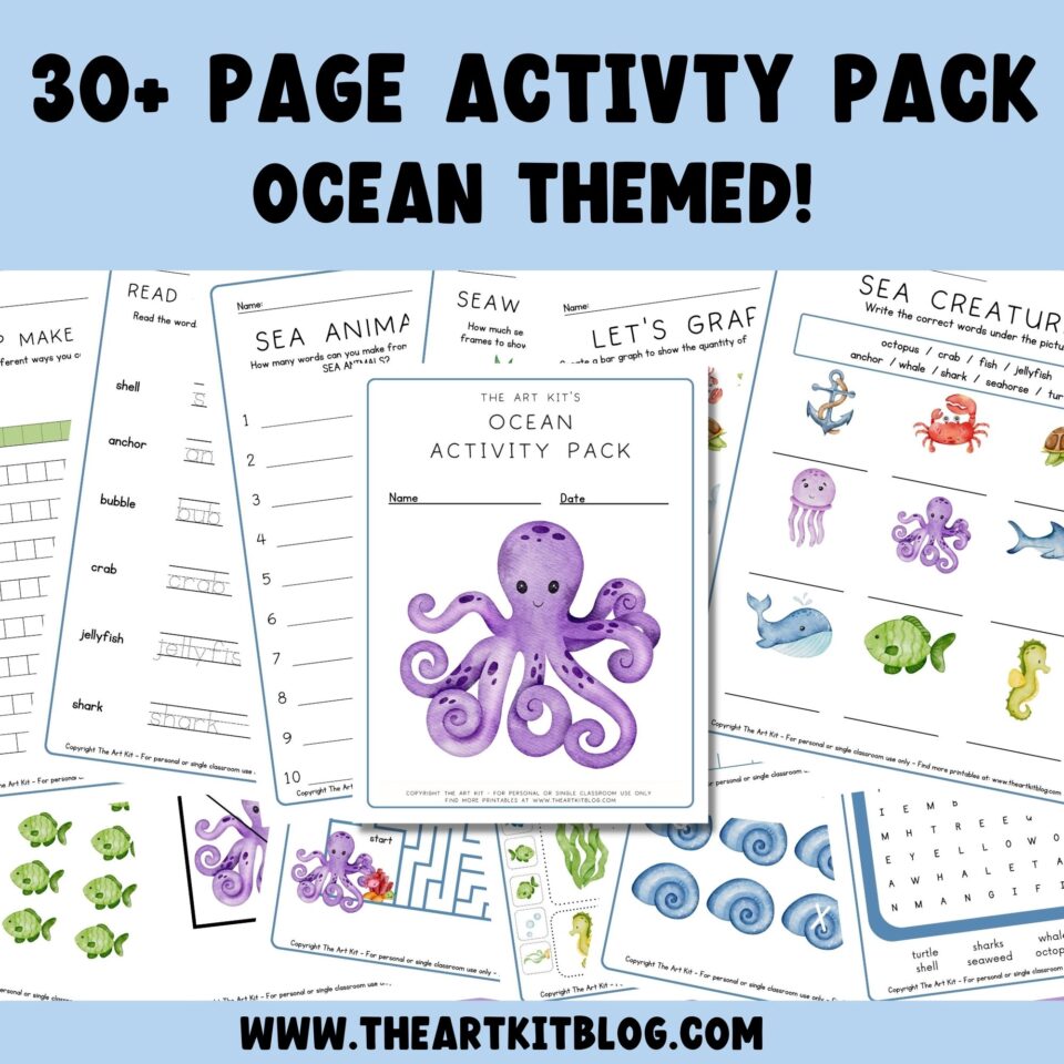 Under the Sea Ocean Placemat Activity Sheet for Kids {FREE PRINTABLE ...