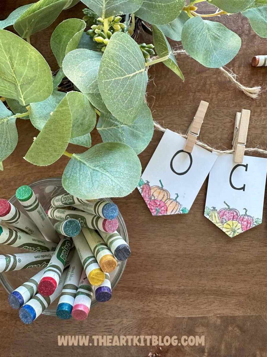 Cute October Banner Coloring Page with Pumpkins! {FREE PRINTABLE ...