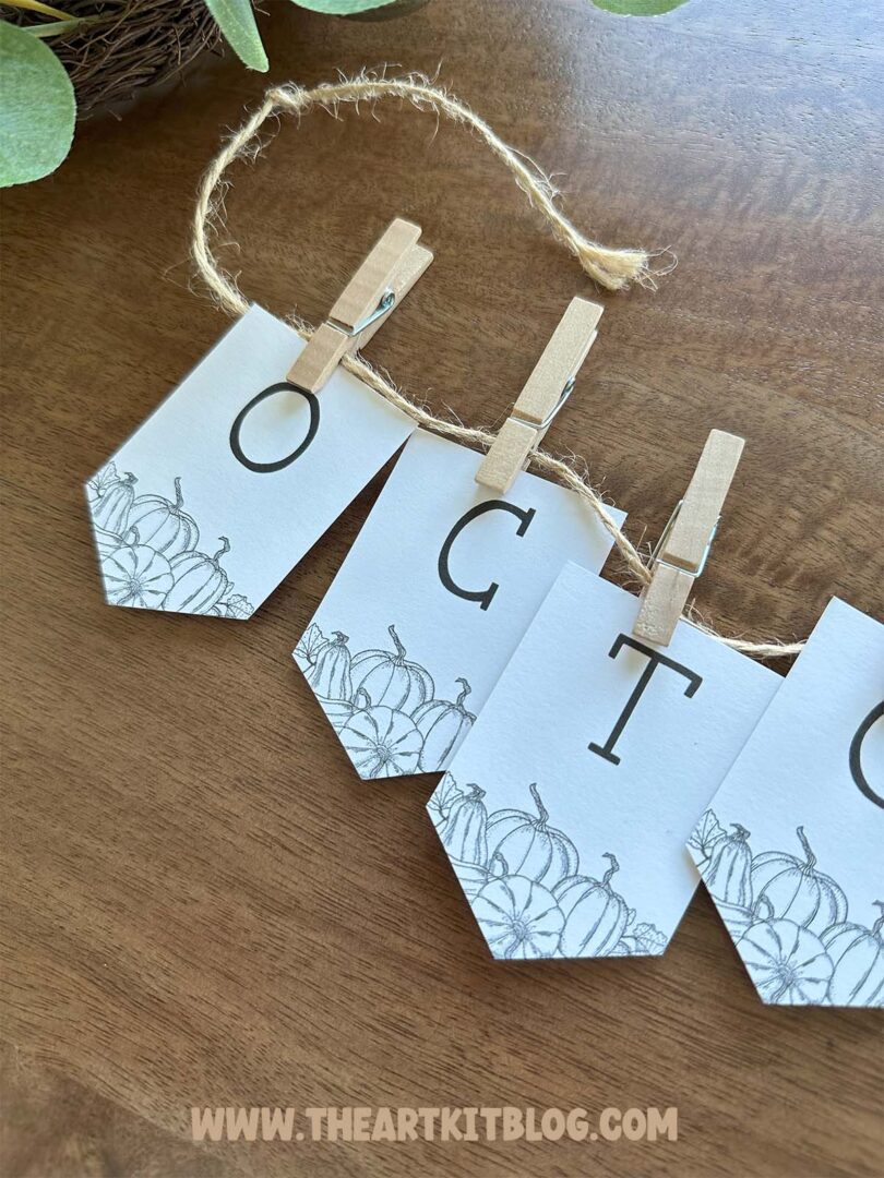 Cute October Banner Coloring Page with Pumpkins! {FREE PRINTABLE ...