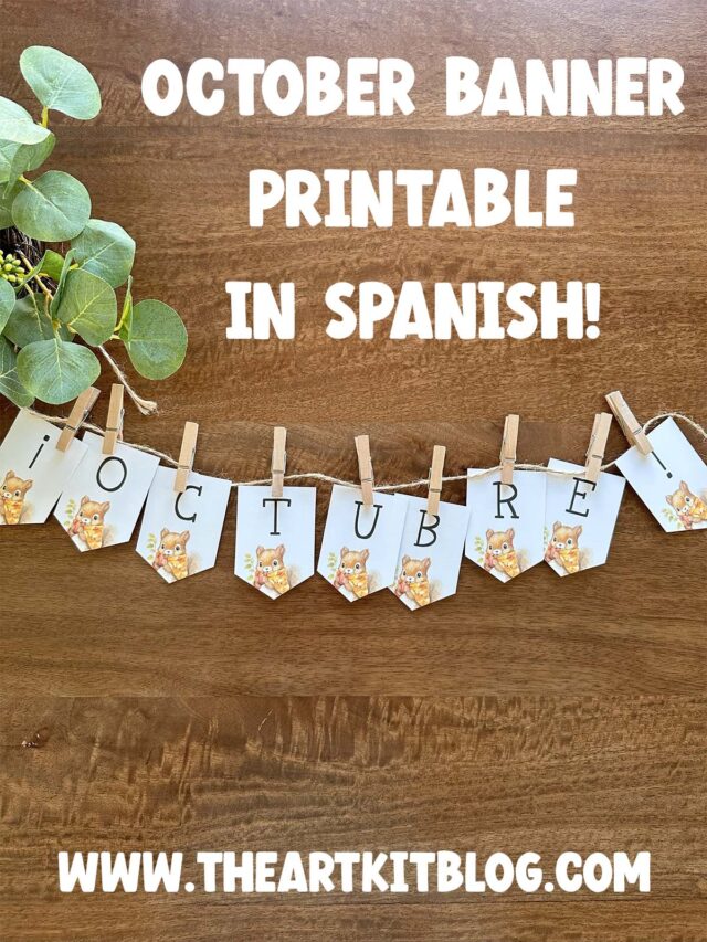 Cute October Banner in Spanish with Squirrel! {FREE PRINTABLE!} - The ...