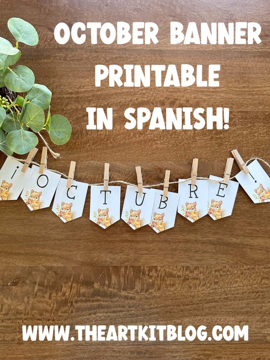 Cute October Banner in Spanish with Squirrel! {FREE PRINTABLE!} - The ...