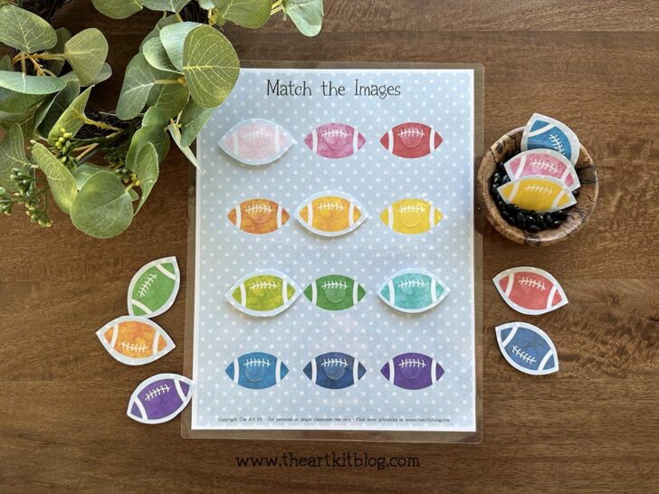 FREE Printable Mini Football Coloring Pages - The Art Kit